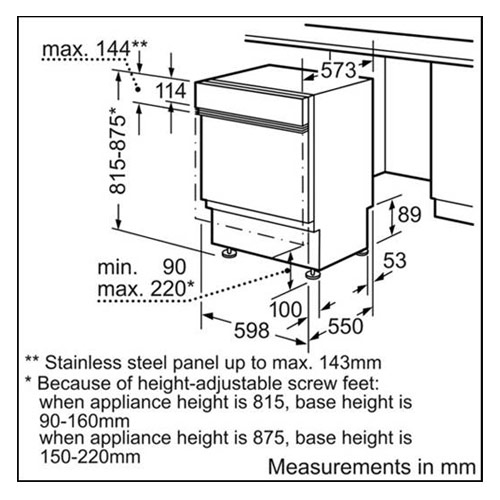 מדיח כלים צר חצי אינטגרלי דגם CP5A00J5 קונסטרוקטה 177271- P1000