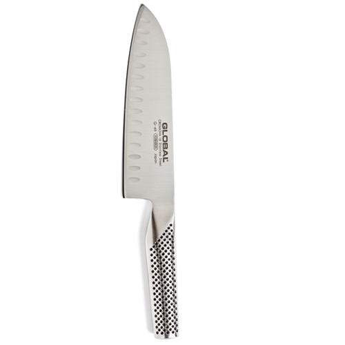 סכין סנטוקו חריצים 18 ס"מ GLOBALסכין סנטוקו חריצים 18 ס"מ GLOBAL דגם ...