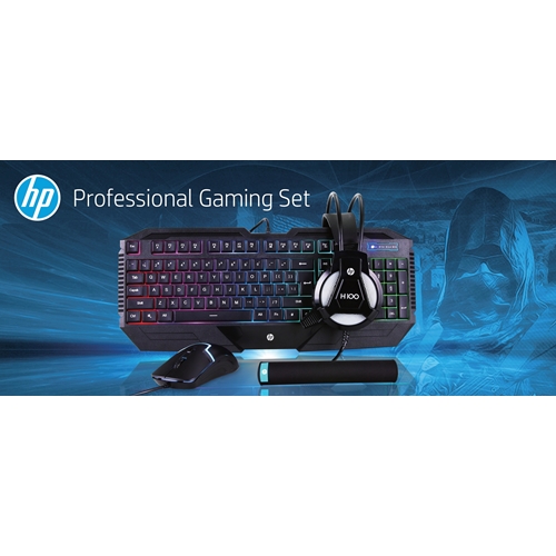 ערכת גיימינג HP סט מקלדת ועכבר גיימינג עם תאורהערכת גיימינג HP סט מקלדת ...
