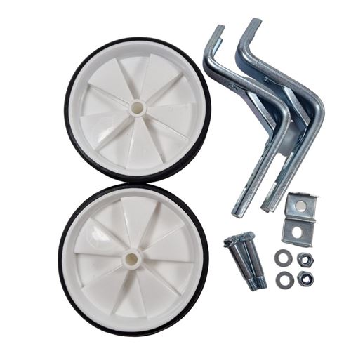 זוג גלגלי עזר לאופניים עם ברגים ומחברי מתכת - לאופניים במ...זוג גלגלי ...