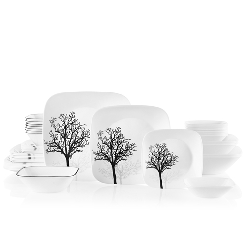 סט צלחות 44 חלקים-8 סועדים CORNING Timber Shadowsסט צלחות 44 חלקים-8 ...